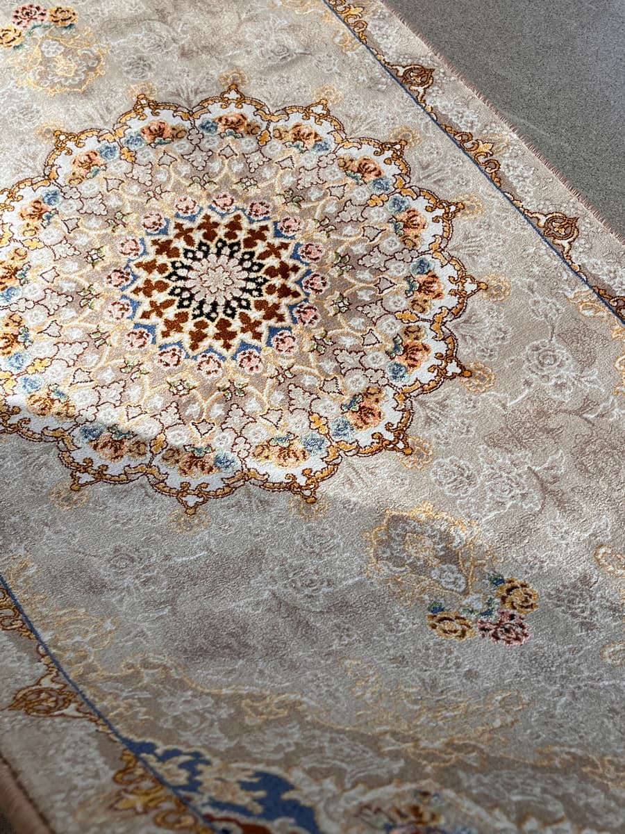 Persian Beige carpet , Classic design, Radman 100